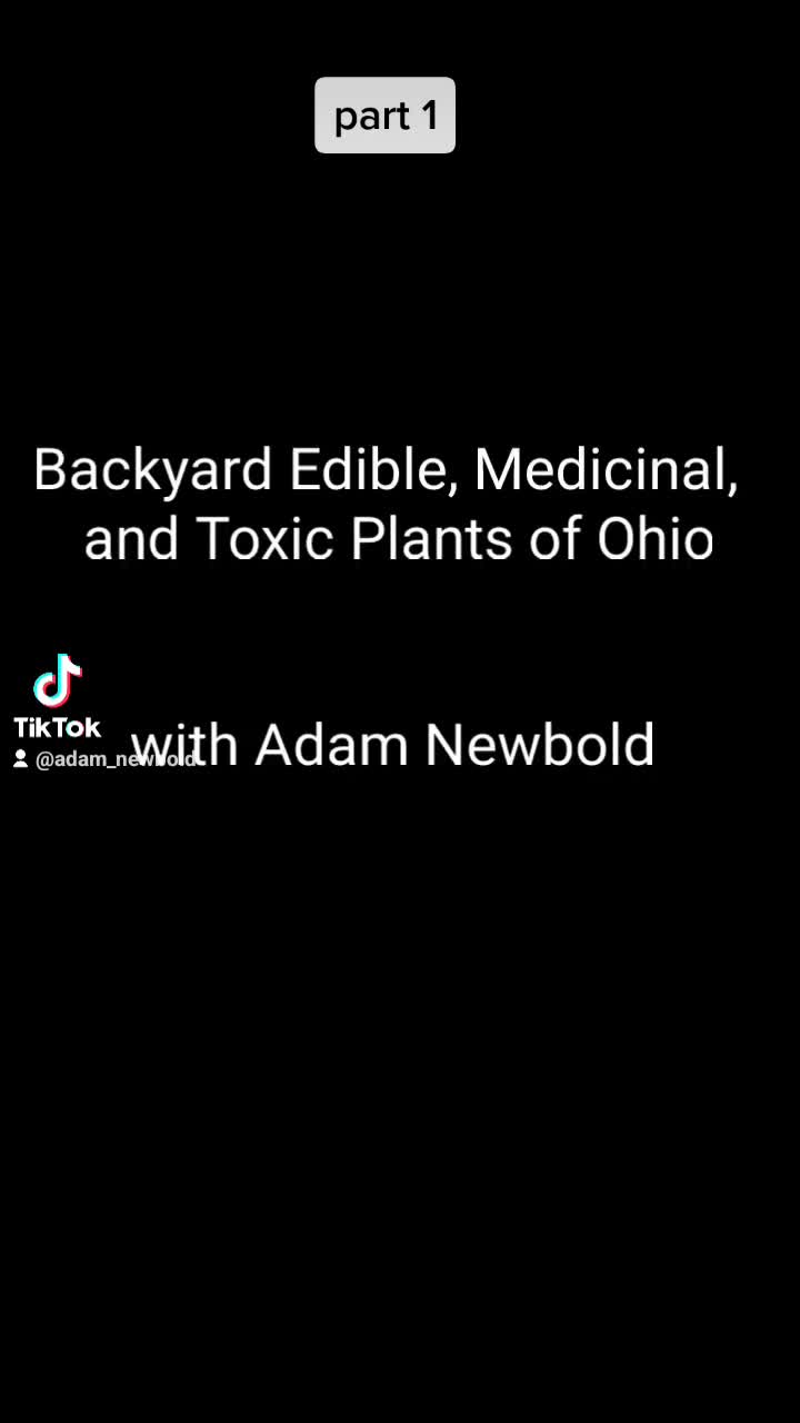 Backyard Edible, Medicinal, and Toxic Plants of Ohio with Adam Newbold ...