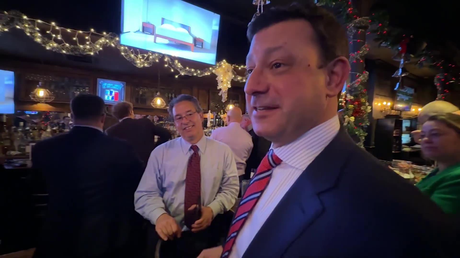 Daniel Penny and his lawyers celebrate NOT GUILTY Verdict at NYC bar