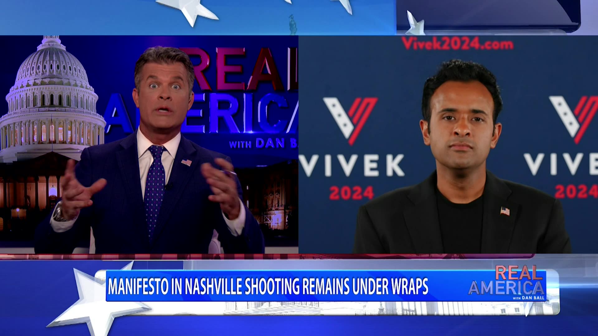 REAL AMERICA -- Dan Ball W/ Vivek Ramaswamy, Hypocrisy In Media On Mass ...