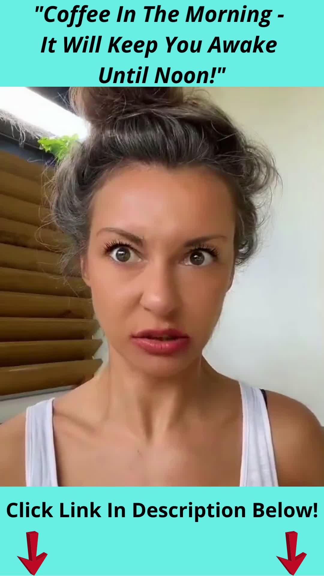 Pretty Lady With Morning Coffee Face